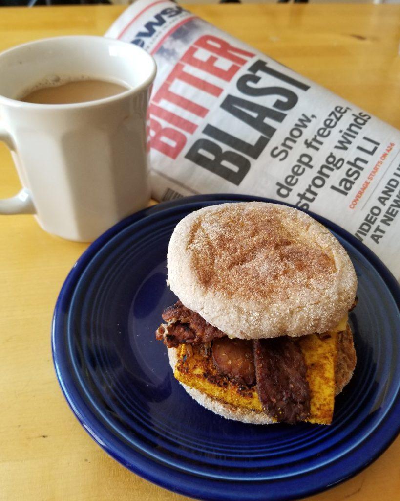 Make Our Bigly Big League Breakfast Sandwich Beauty - The Hamptons Vegan